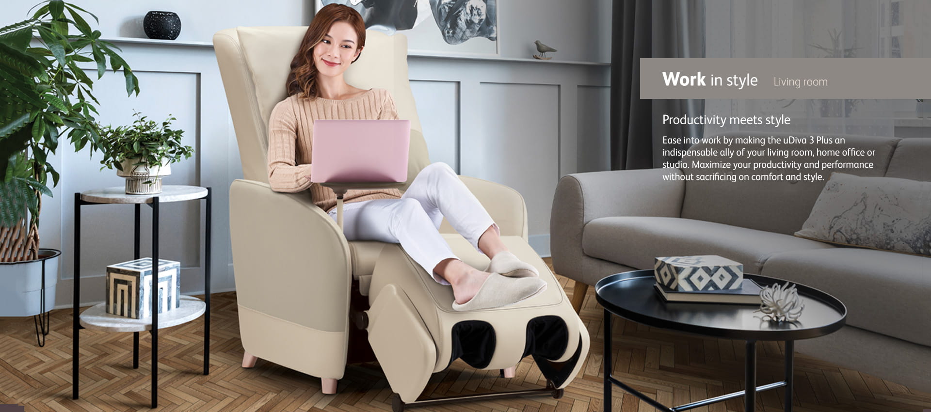 uDiva 3 Plus Massage Sofa