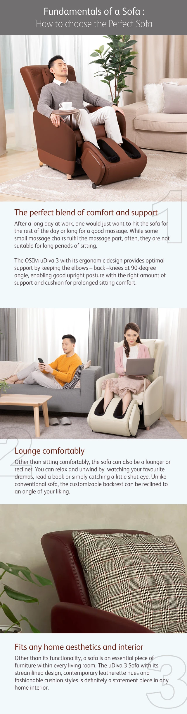 uDiva 3 Plus Massage Sofa | OSIM Thailand