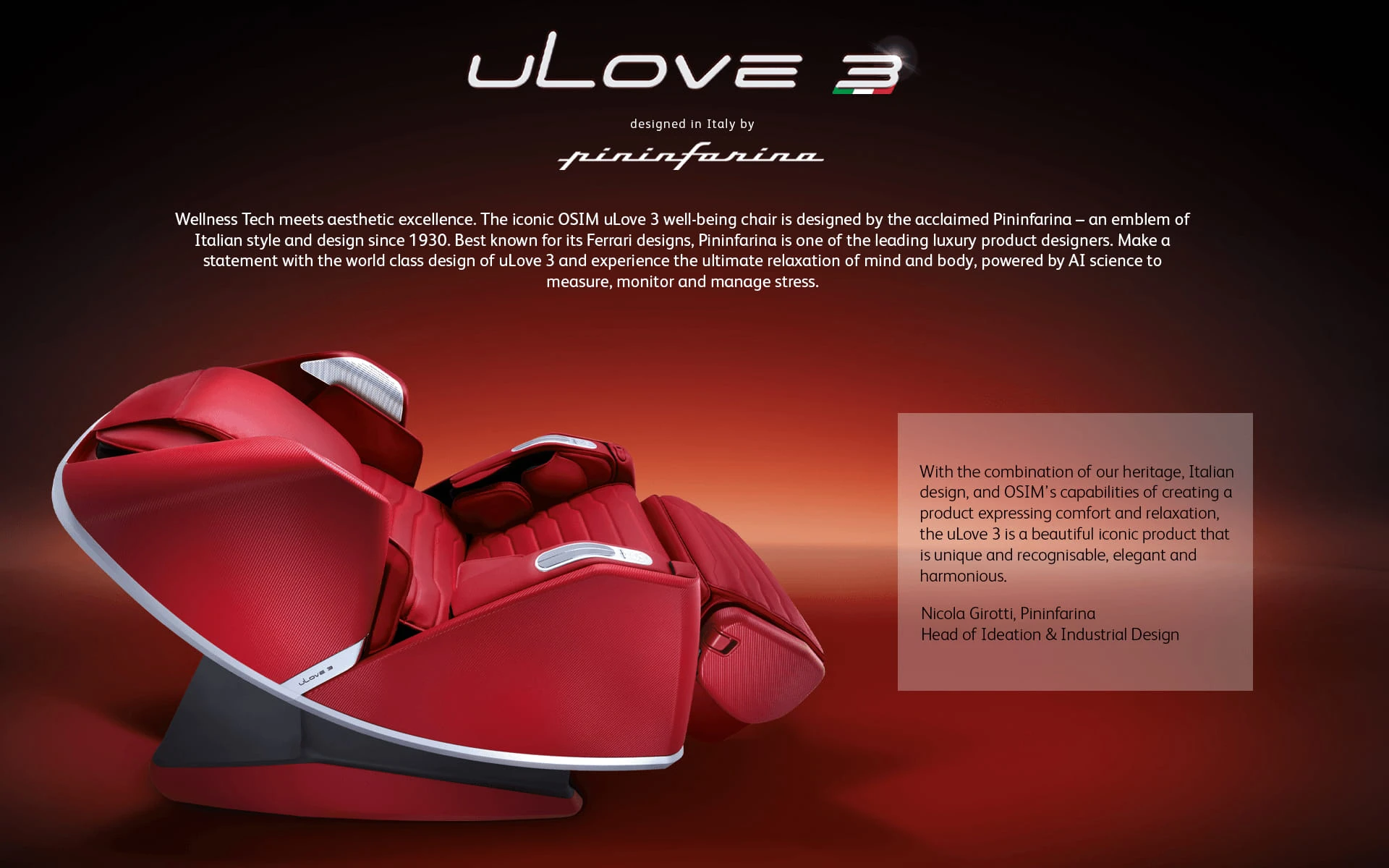uLove 3, The Family Well-Being Chair, Massage Chair | OSIM Malaysia