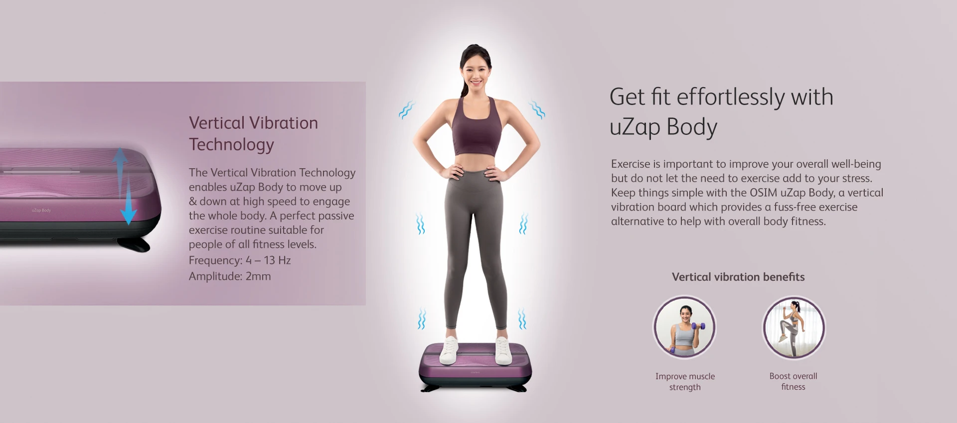 uZap Body Vibration Exercise Board | OSIM Malaysia