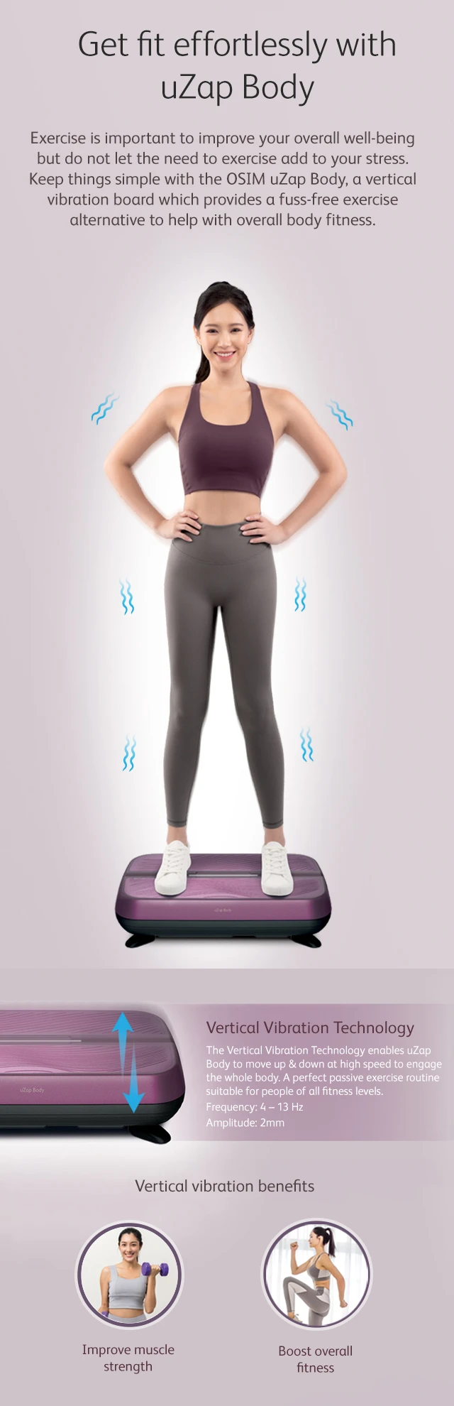 uZap Body Vibration Exercise Board | OSIM Malaysia