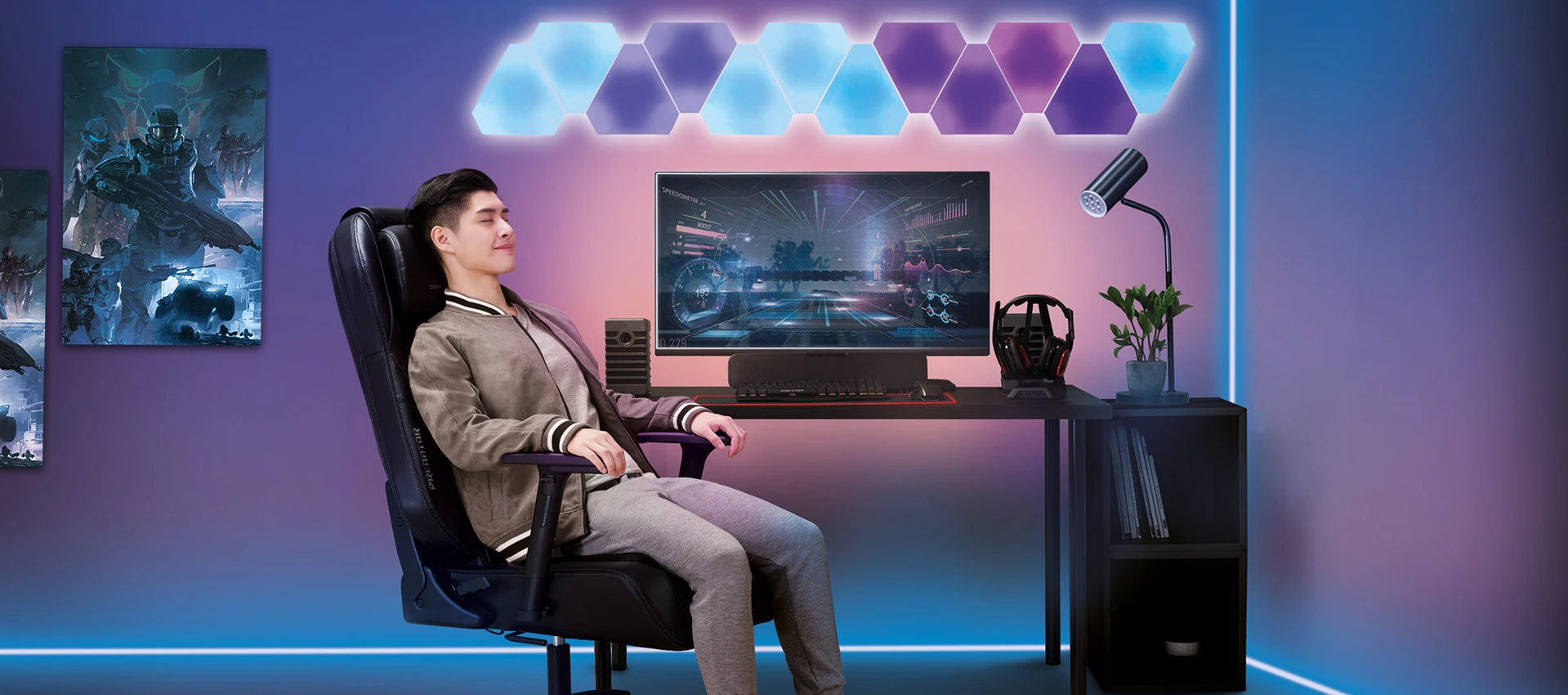 uThrone Gaming Massage Chair Pre-Assembled (NDP21 Exclusive)