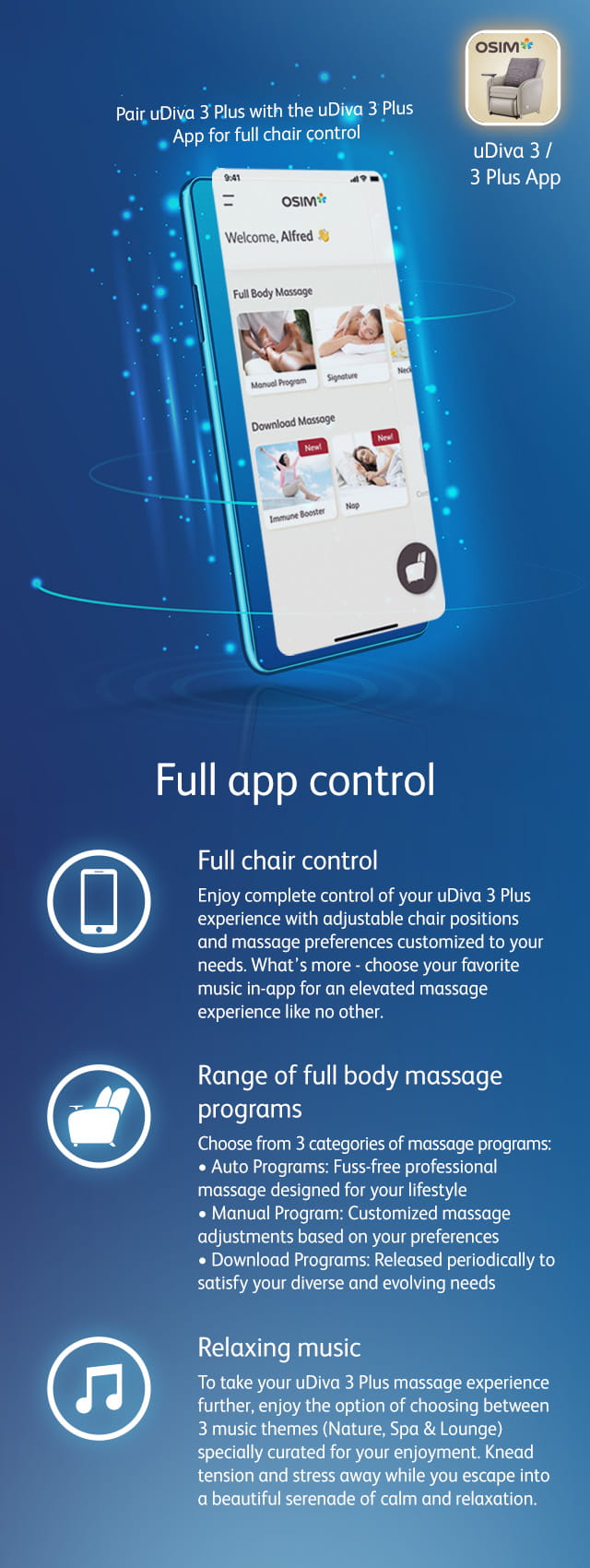 uDiva 3 Plus Massage Sofa | OSIM Thailand